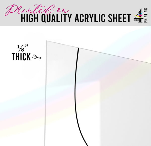 Acrylic Graduation Photo Welcome Sign - 4 Color Printing